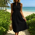 asdoklhq Formal Dressesfor Women House Dress Solid Sleeveless Dress ...