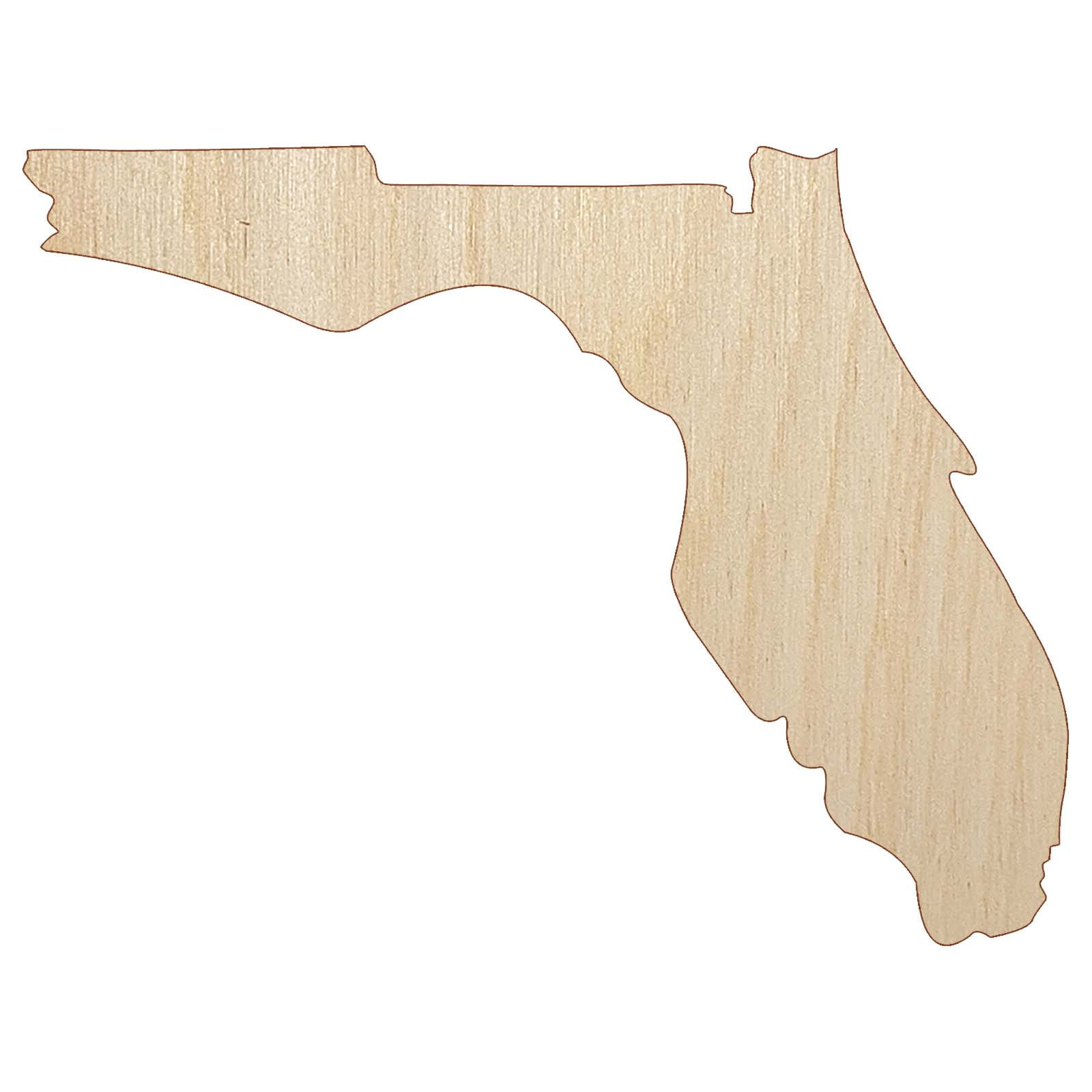 Florida State Silhouette Wood Shape Unfinished Piece Cutout Craft DIY ...
