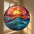 Coastal Sunset Window Decor – Beach Scene Glass Suncatcher - Walmart.com