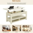 Lift Top Coffee Table with Expandable Tabletop, Rising Center Table w ...