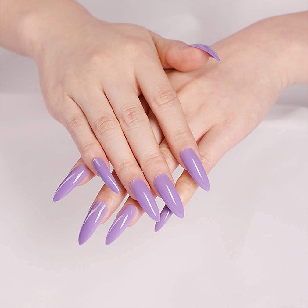Light Purple Prom Nails