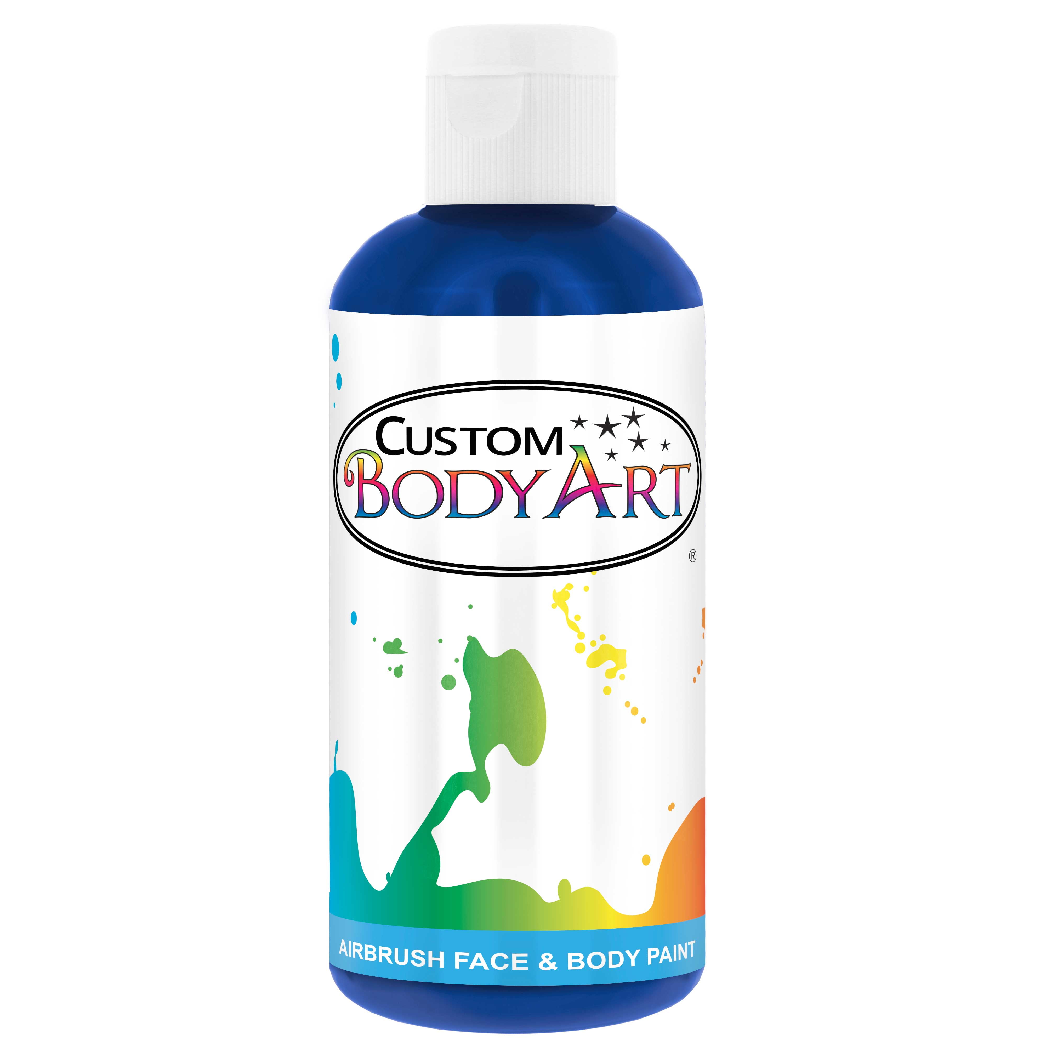 8 oz NAVY BLUE Custom Body Art Water-Based Airbrush Face and Body Paint ...