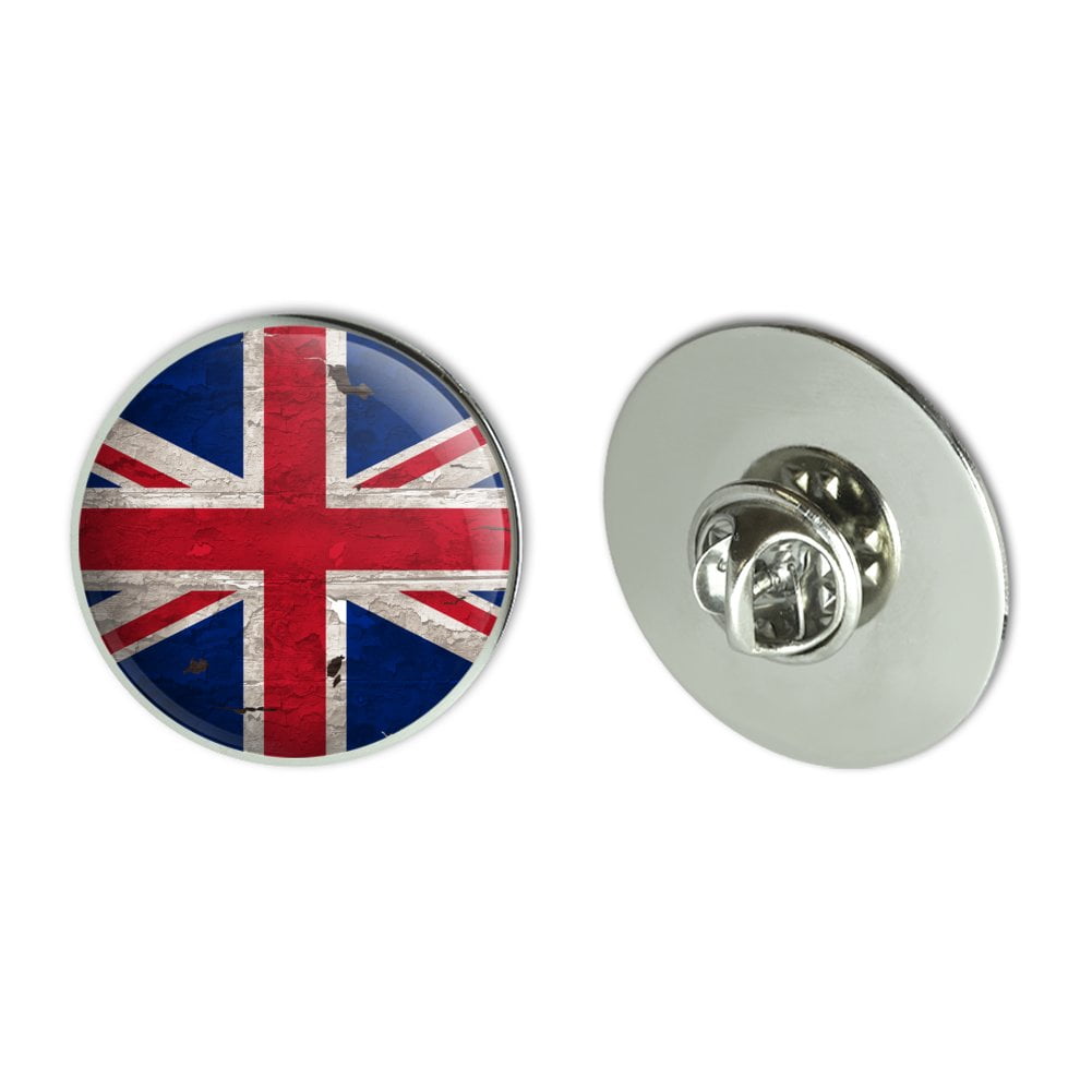 Rustic Distressed United Kingdom British Flag Metal 1.1" Tie Tack Hat ...