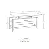 Sauder Summit Station Lift-Top Coffee Table with Shelf in Glacier Oak ...