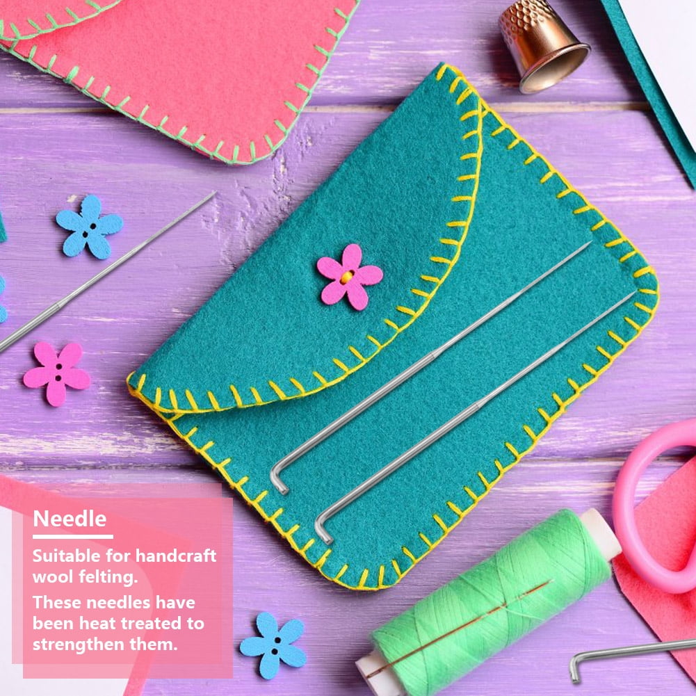 Juego de agujas de fieltro, 100 piezas de agujas de fieltro de lana ...
