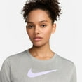 Women's Nike Dri-FIT Swoosh Graphic T-Shirt Color: Tumbled Gray Aster ...