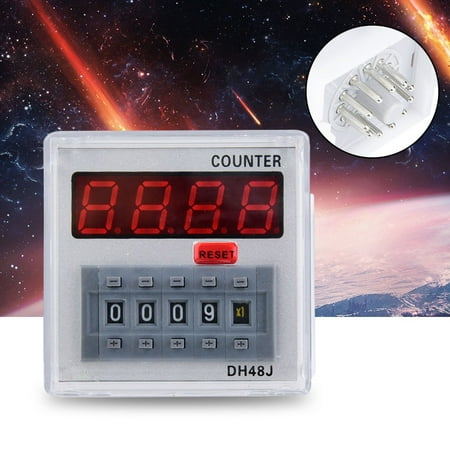 LED Counter, DH48J-A 24V/220V 11-Pin Durable Digital Counter ...