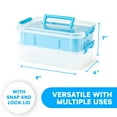 Bins Things Blue 2 Trays Stackable Storage Container And Organizers