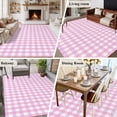 5'x8' Area Rugs, Pink Grid Indoor Outdoor Area Rug for Living Room ...