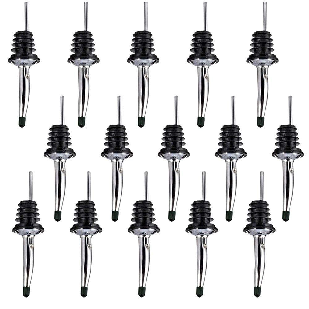Juego de 15 piezas: vertedores de licor para cada ocasión, acero inoxidable que garantiza ...