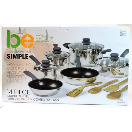 UPC 048552502481 - Basic Essentials 14 pc. Stainless Steel Cookware Set ...