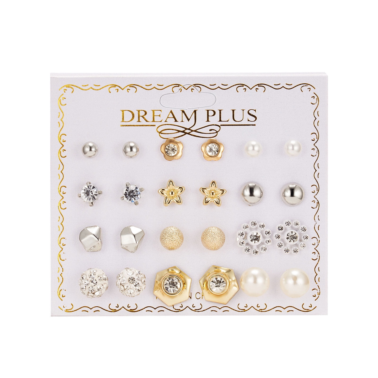 Click here for Pisexur Stud Earrings For Mom Girls New Paper Card... prices