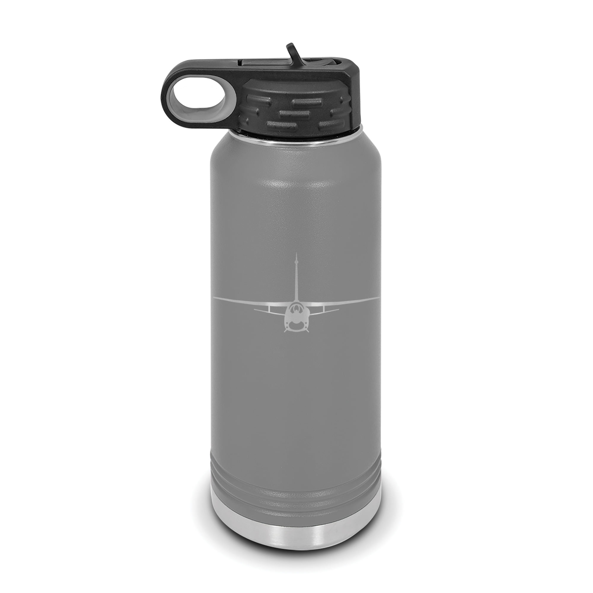 F-8 Crusader Water Bottle 32 oz - Laser Engraved w/ Flip Top Removable ...