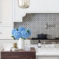 5-Stem Artificial Hydrangea Flowers in Blue - Elegant Home and Wedding ...