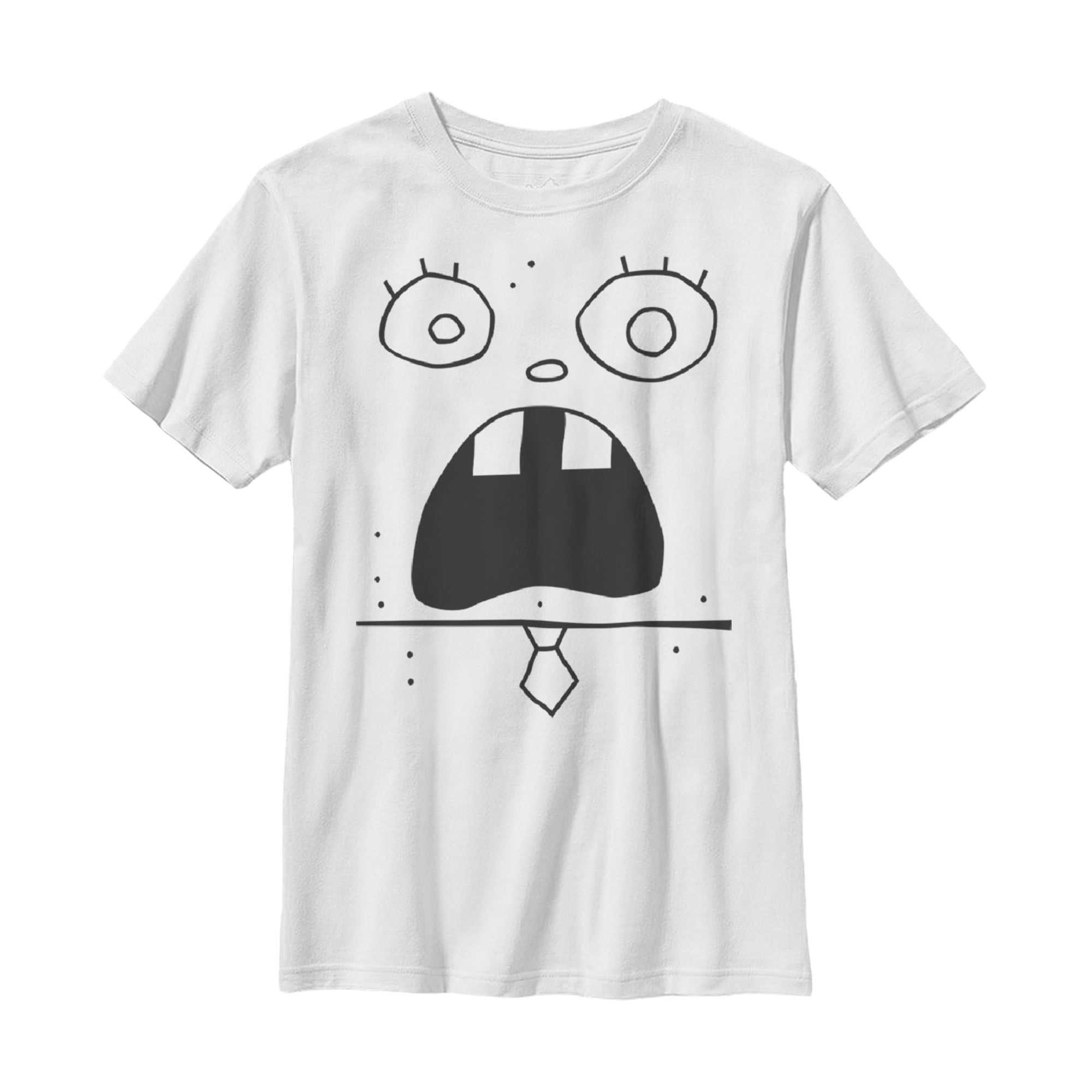 Boy's SpongeBob SquarePants DoodleBob Expression Graphic Tee White ...