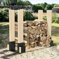 4 Pack Outdoor Firewood Racks, Log Storage Rack, Black - Walmart.com