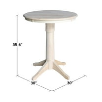 International Concepts Unfinished Clarkson Counter Height Dining Table ...