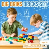 Strictly Briks Big Briks Brick Construction Set - 204 Pieces - Blue ...
