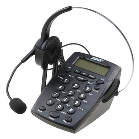 AGPtek Call Center Dialpad Headset Telephone with Tone Dial Key Pad ...