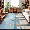 Area Rug 5x7ft Seagull Ocean Beach Washable Area Rugs for Living Room ...