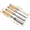 ASIASN-Carbon Steel Carving Firmer Gouge Semicircle Wood Chisel Set DIY ...