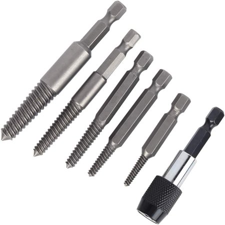 6 Headless Screw Extractor Broken Bolt Stripping Stud Removal Tool ...