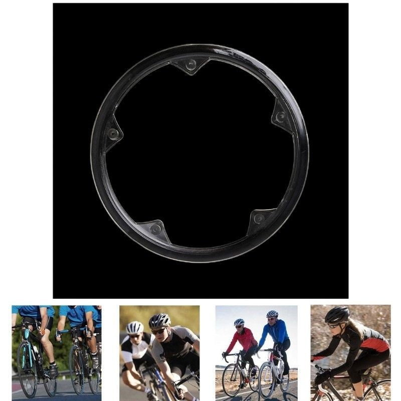 QIFEI MTB Bicycle Chain Wheel Guard 5-Holes Crankset Shield Plastic ...