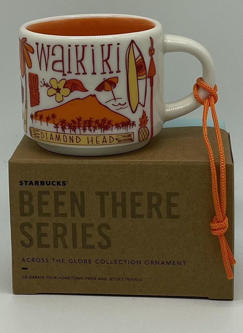 Starbucks Coffee Been There Waikiki Hawaii Ceramic Mug Ornament New ...
