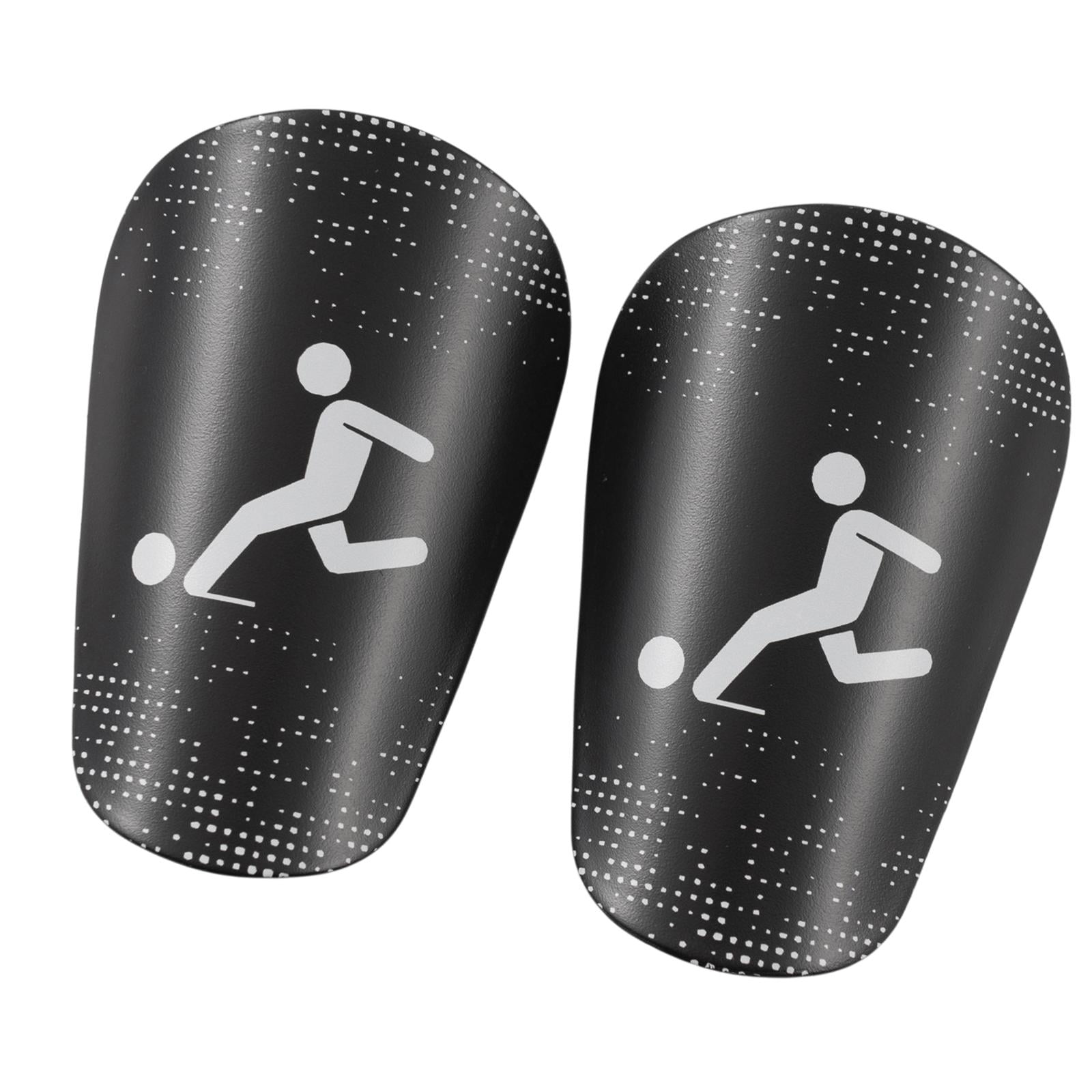 Mini espinilleras de fútbol ligeras para deportes al aire libre Negro ...