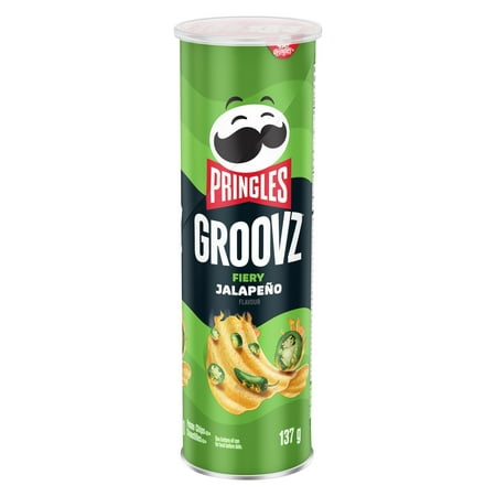 Pringles Groovz Fiery Jalapeño Flavour Potato Chips, 137g | Walmart Canada
