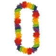 Tropical Sun Rainbow Summer Luau Dance Party Fabric Lei, Neon, 21", 25 ...