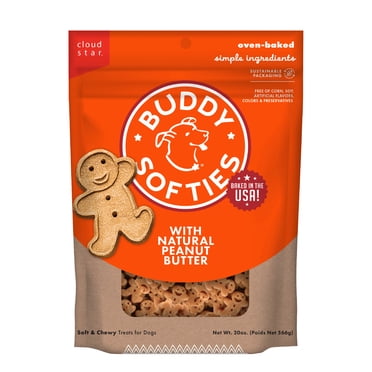 Buddy Biscuits Doggie Treats - Soft & Chewy Whole Grain with Peanut ...