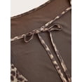 Brown Leopard Print Mesh Bell-Sleeve Fitted Mini Dress With Open Back ...