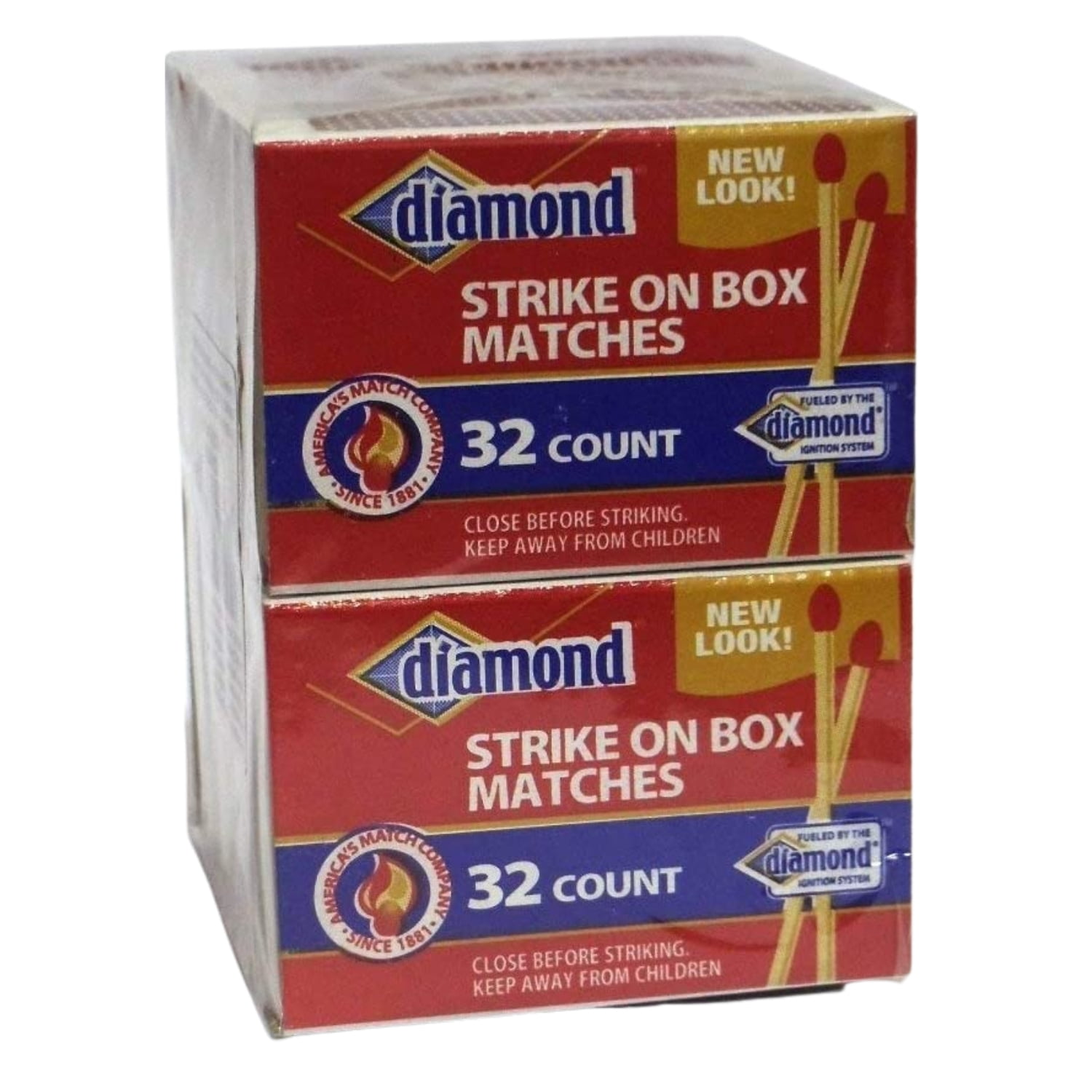 (12) Diamond Strike-On-Box Matches (3840 Sticks) Real Wood Kitchen ...