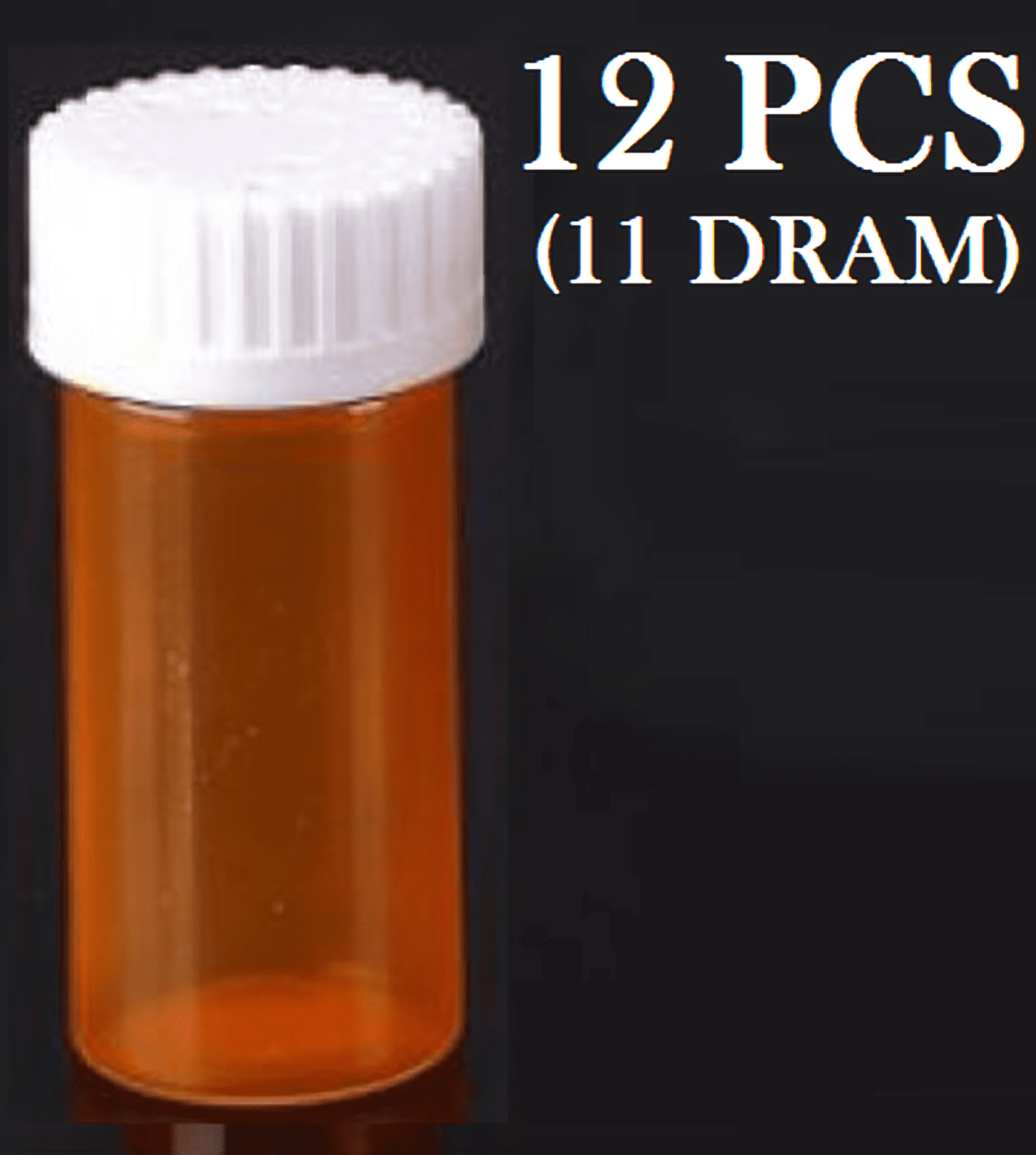 BioRx Sponix Pharmacy Vials - Push Down and Turn Caps - Amber - 11 Dram ...