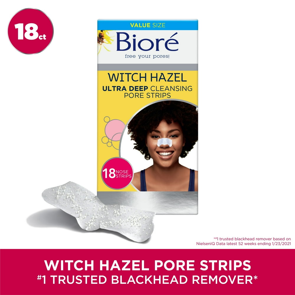 Biore Witch Hazel Ultra Deep Cleansing Blackhead Removing Pore Strips