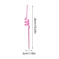 Reusable Spiral Drinking Straws Set of 5, Durable Plastic Twisted ...