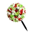 OCCOKO Colorful Round Ornament With Ground Stake Outdoor Yard Patio ...