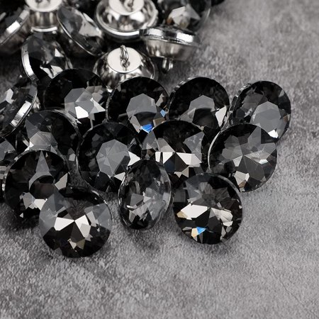 50PCS 20MM Rhinestone Crystal Buttons Sewing Buttons Glass Diamond ...