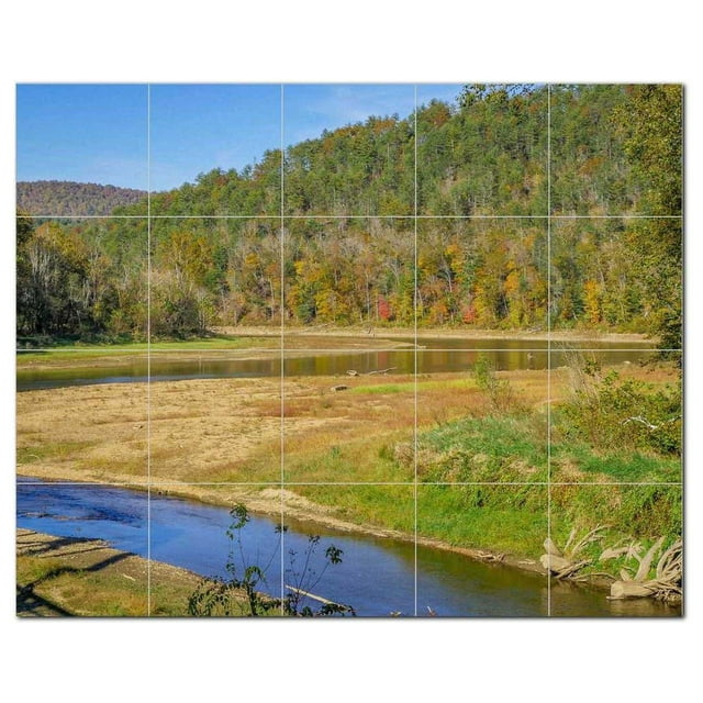 River Ceramic Tile Mural Kitchen Backsplash Bathroom Shower, 401456-S54 ...