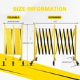 17FT Metal Expandable Barricade Retractable Security Gate with 4 ...