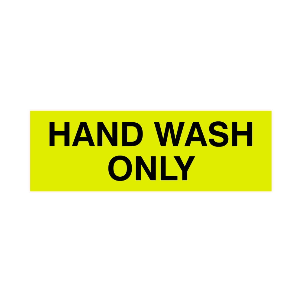 Basic Hand Wash Only Sign (Yellow / Black) - Small - Walmart.com