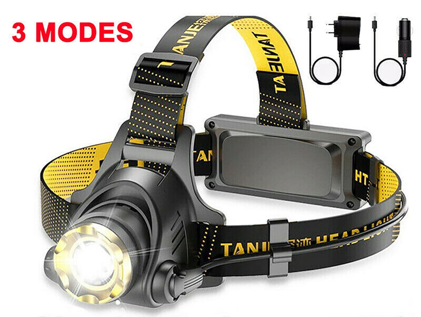 NIFFPD LED Headlamp, Rechargeable Headlamp Torch Lamp COB LED 120000 ...