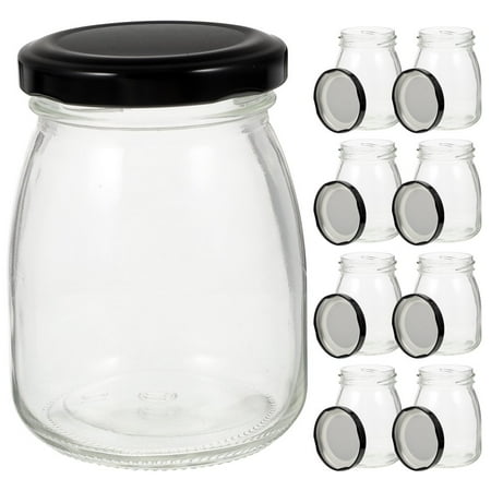 10pcs Sealed Glass Jars Clear Yogurt Jars with Lids Glass Pudding Jars ...