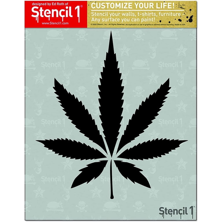 Pot Leaf Stencil Marijuana Stencil Openclipart