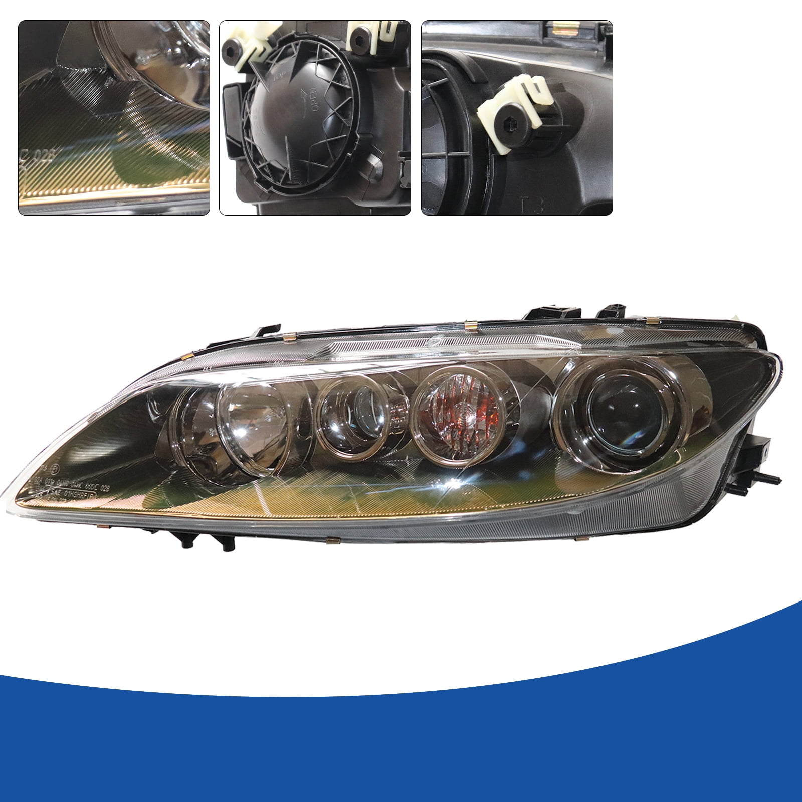Miumaeov Headlamps Assembly Replacement for 2006 2007 2008 Mazda 6 ...