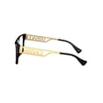 Versace Unisex Rectangle Eyeglasses VE 3326U GB1, Black/Gold Plastic ...