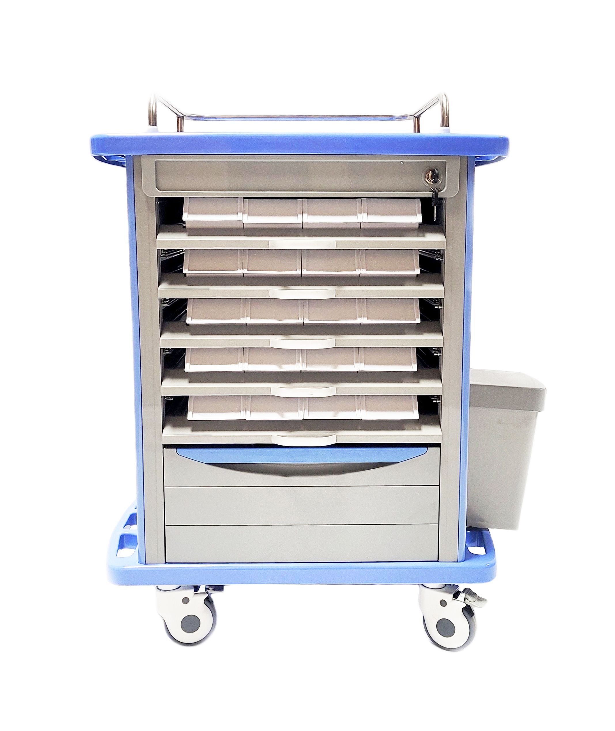 160 Bin Compact ABS Medication Cart with Accessories, MS3C-200MBS ...