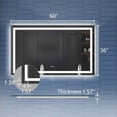 "Apex Backlit Anti-Fog Wall Mount Bathroom Mirror, 60""W x 36""H, LED ...