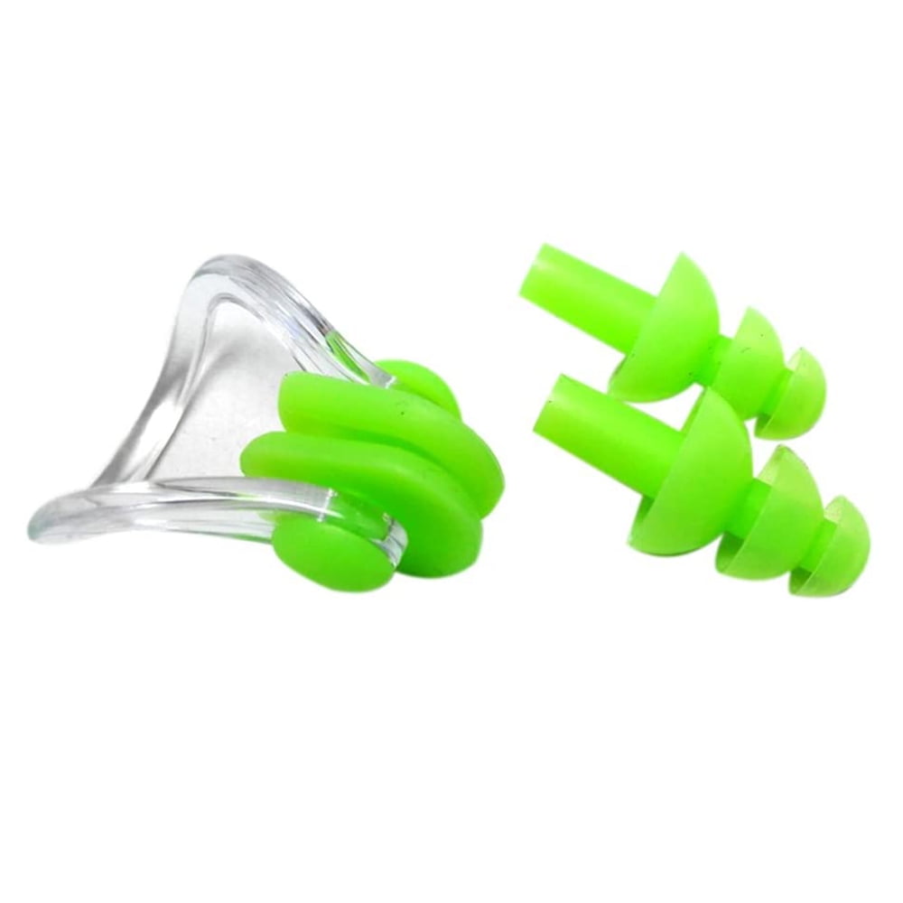 Swimming Ear Plugs & Nose Clip, Medical Grade Soft Silicone for ...